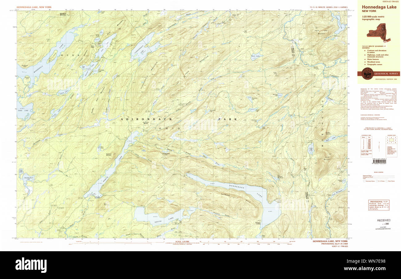 New York NY Honnedaga Lake 137259 1989 25000 Restoration Stock Photo ...