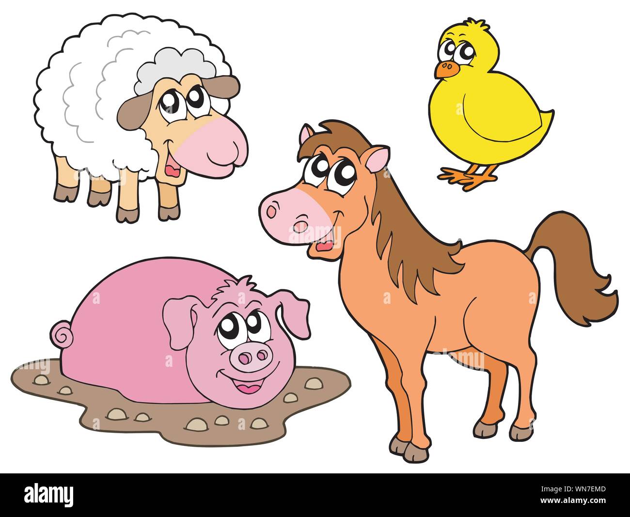 Country animals collection Stock Vector Image & Art - Alamy