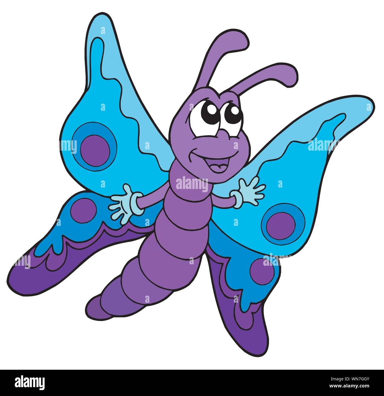 Purple Butterfly Cartoon