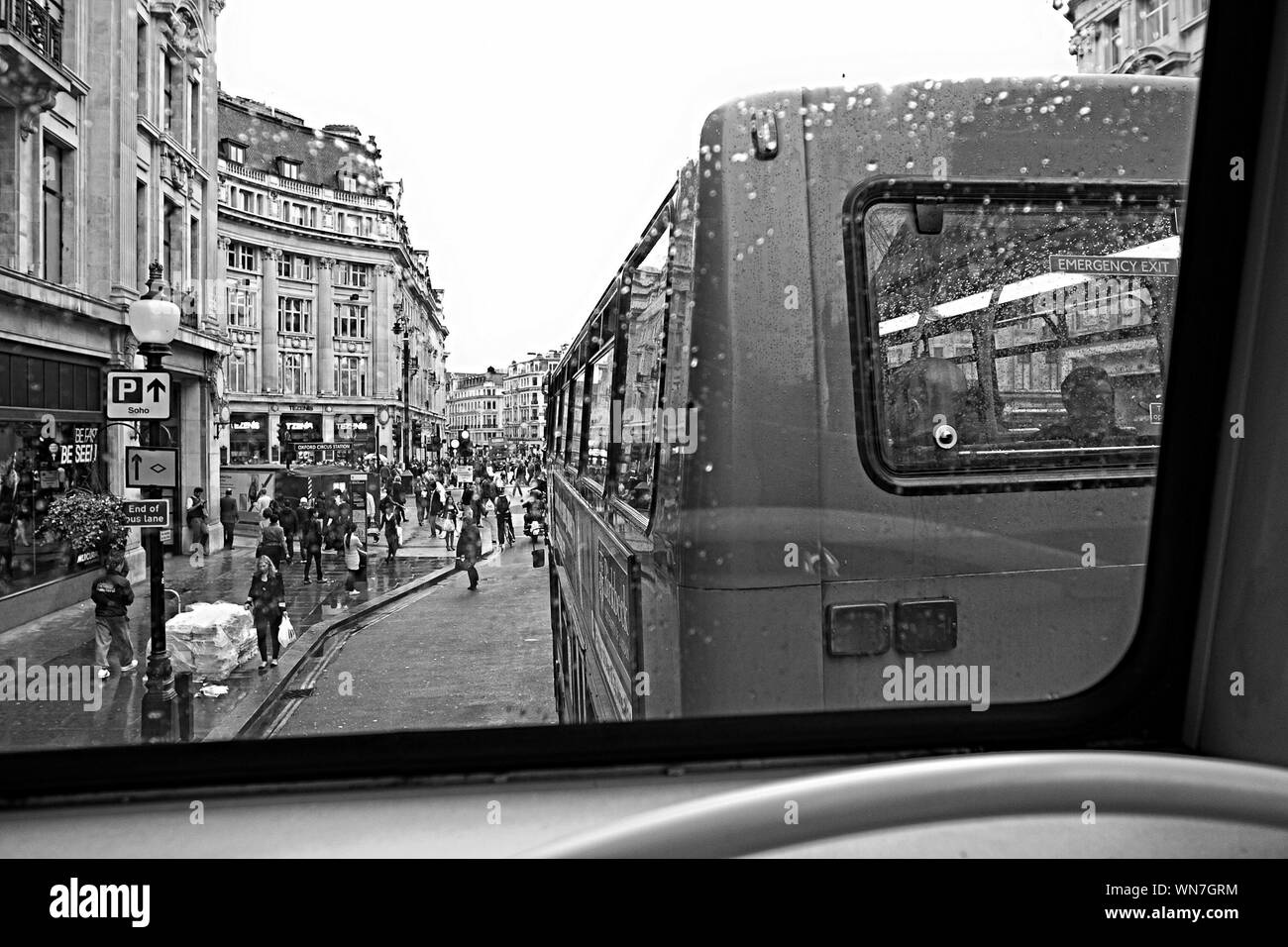 Bus drivers view Black and White Stock Photos & Images - Alamy