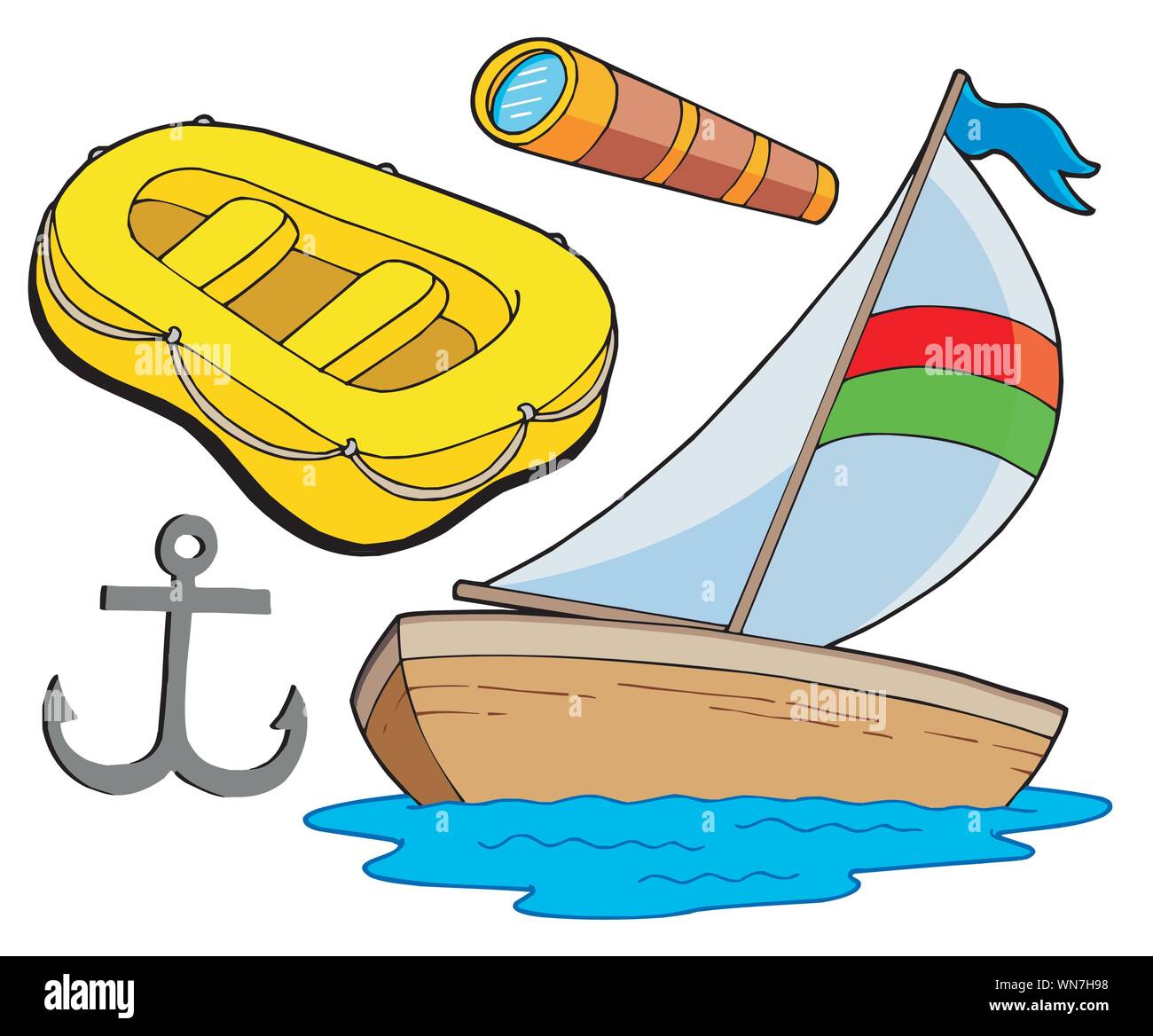 Boat and sailing collection Stock Vector Image & Art - Alamy