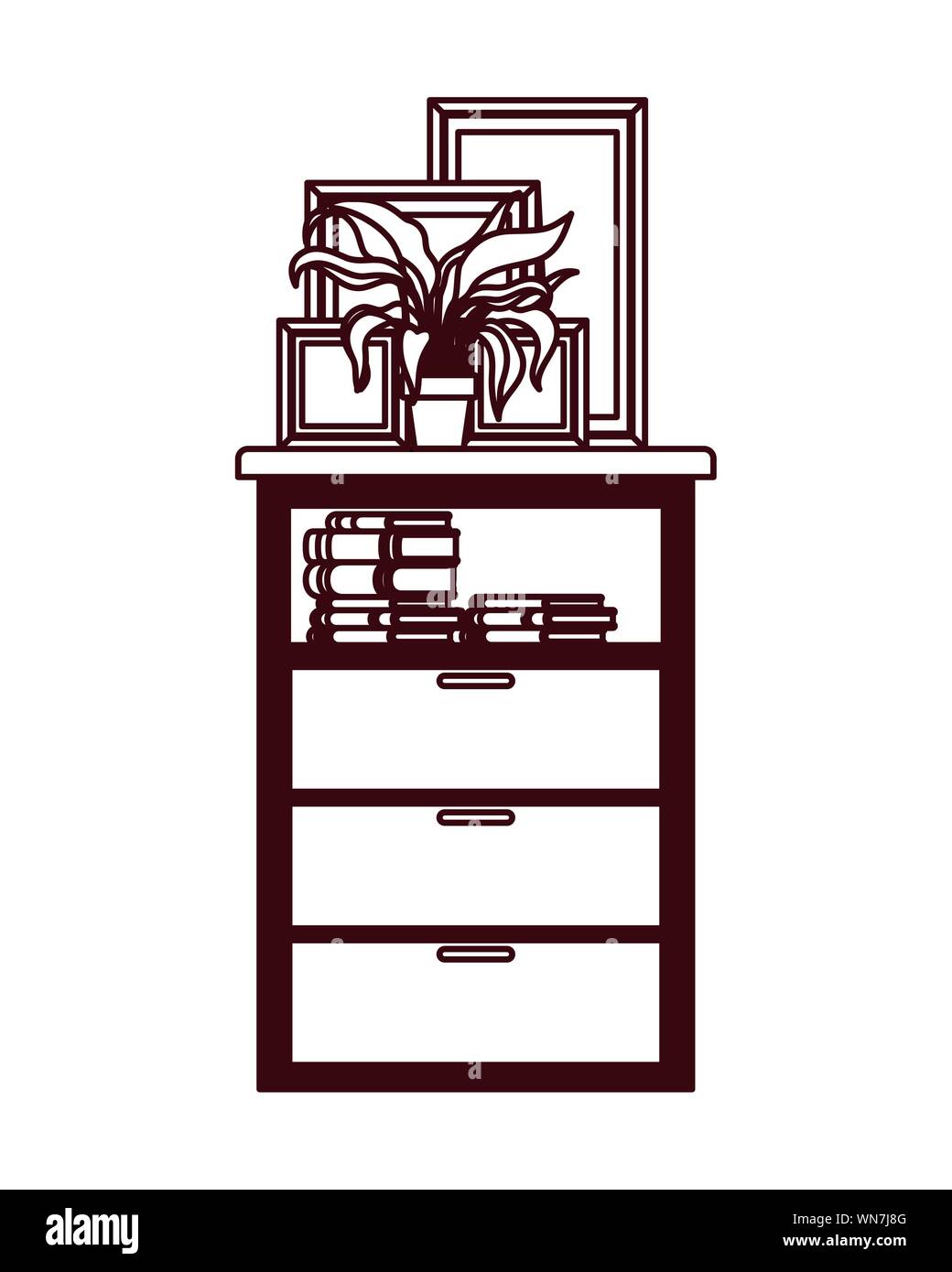Portrait drawer Stock Vector Images - Alamy