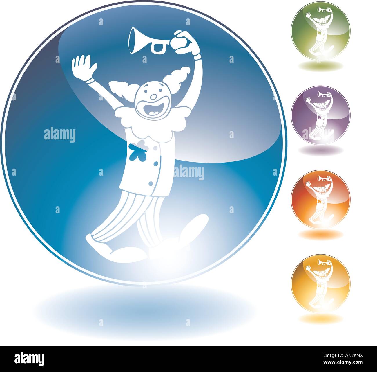 Clown Icon Set Stock Vector Image & Art - Alamy