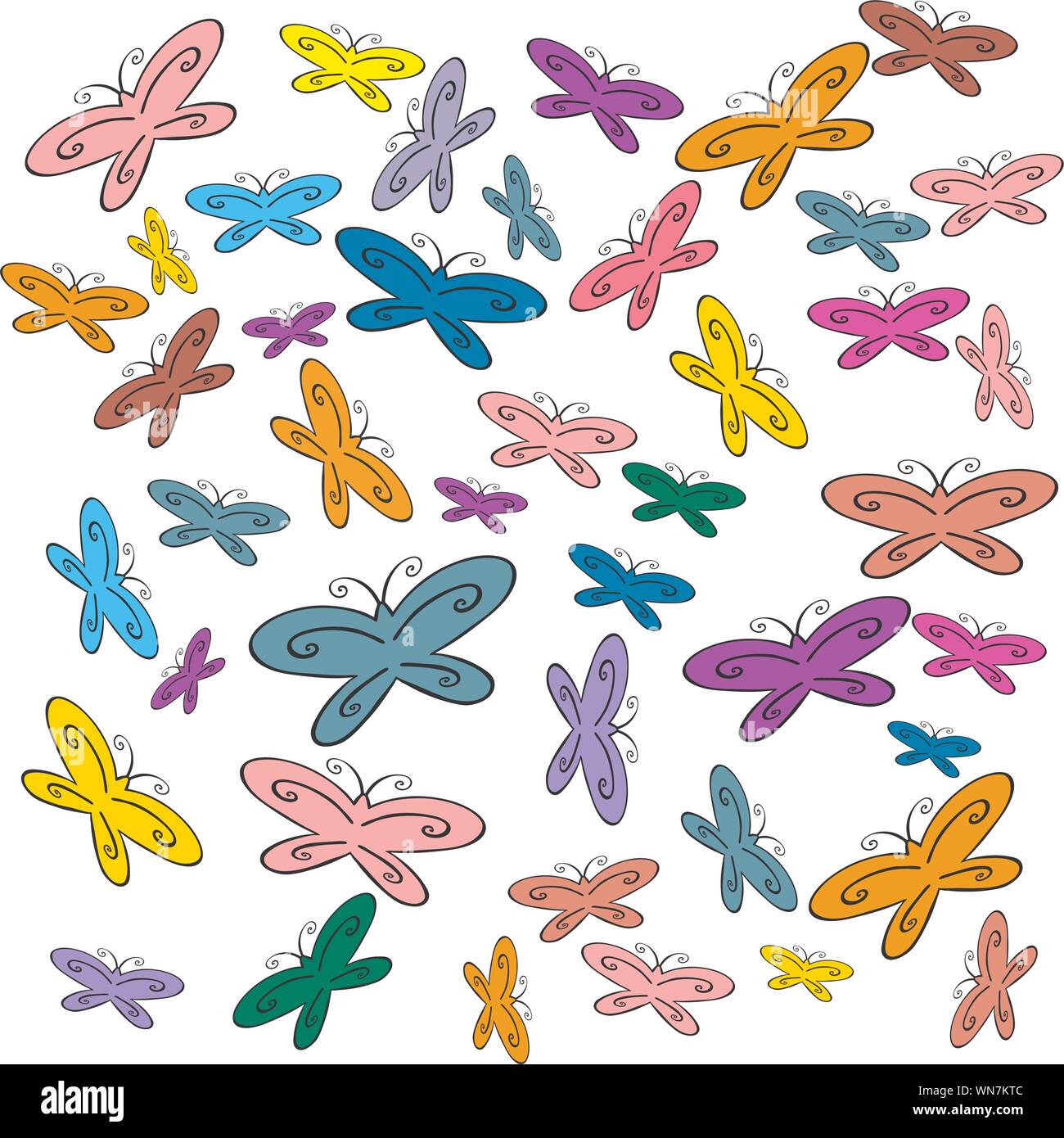 Butterflies - Repeating Stock Vector Image & Art - Alamy