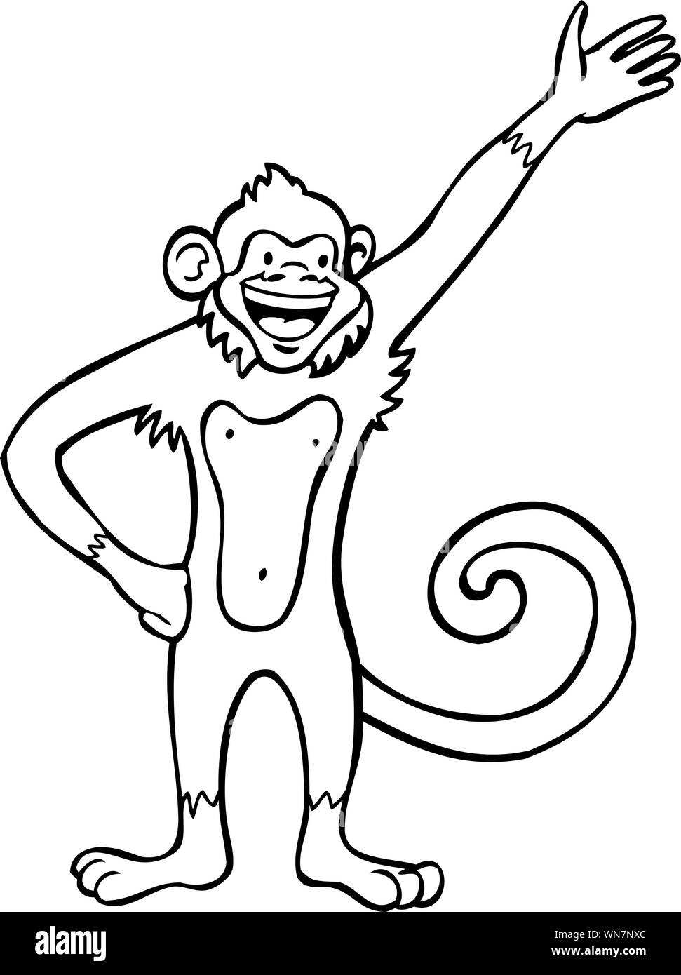 Cartoon gorilla waving hi-res stock photography and images - Alamy