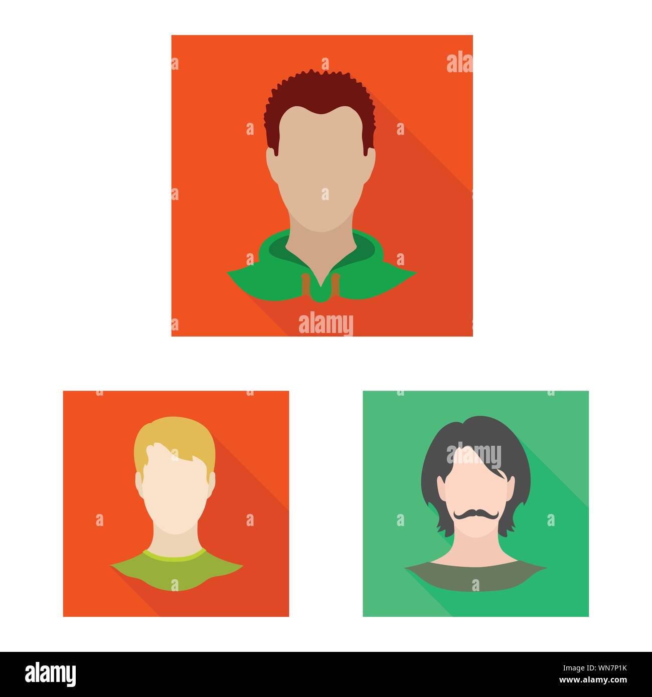 Vector illustration of avatar and dummy symbol. Set of avatar and ...