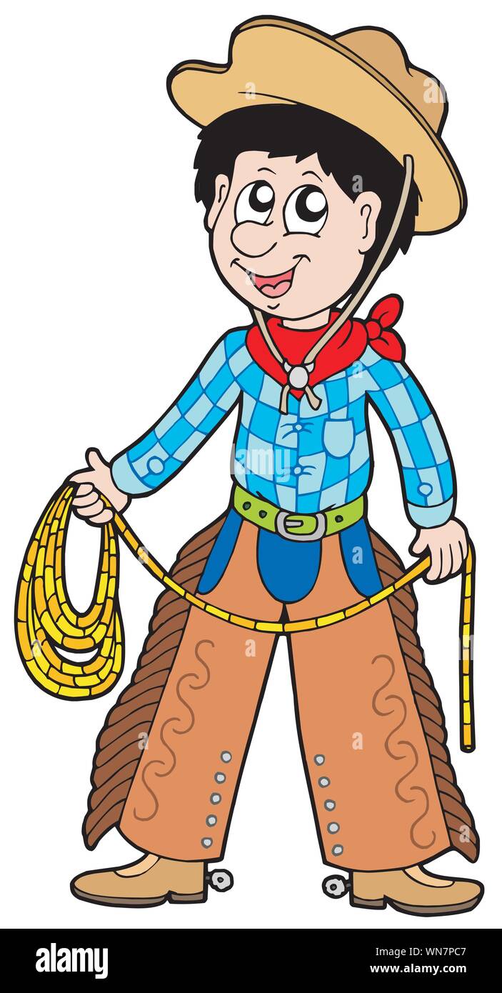 Cartoon cowboy with lasso Stock Vector Image & Art - Alamy