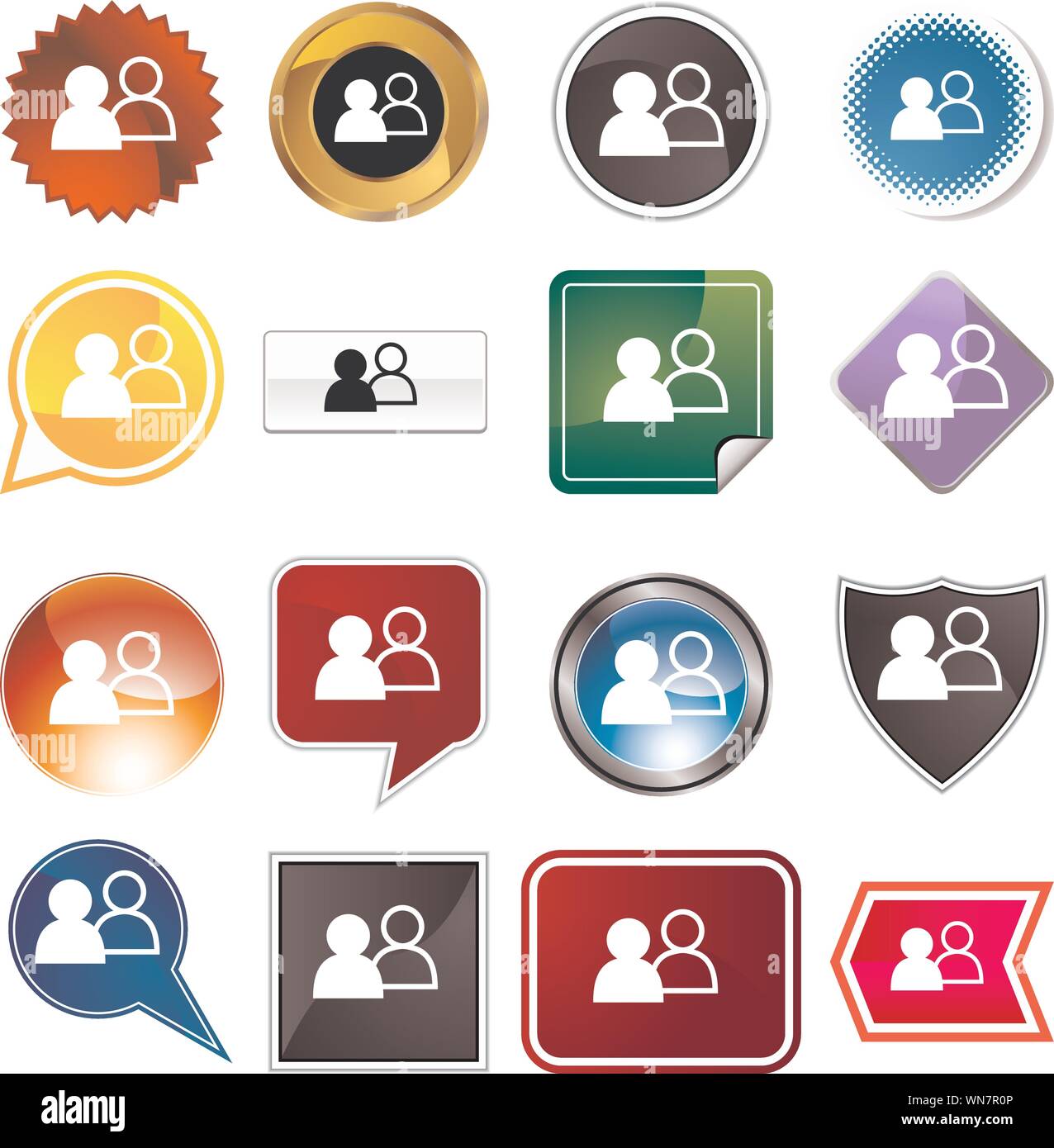Social Network Icon Set Stock Vector Image & Art - Alamy