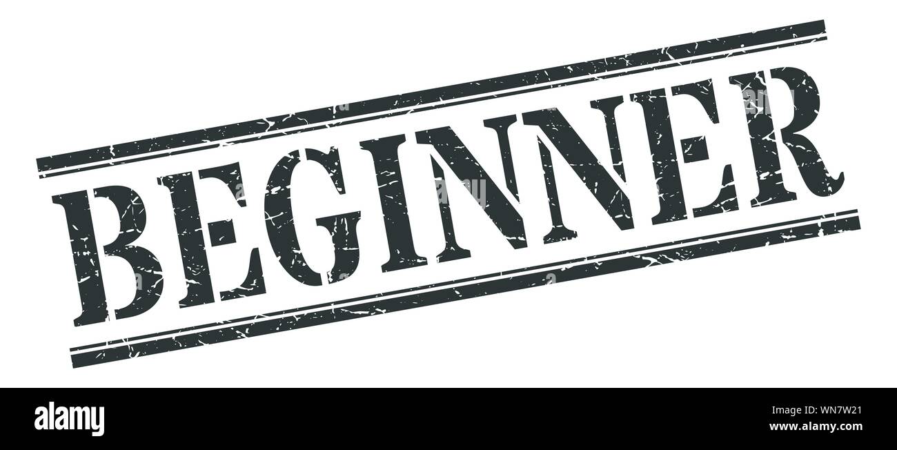 beginner stamp. beginner square grunge sign. beginner Stock Vector ...