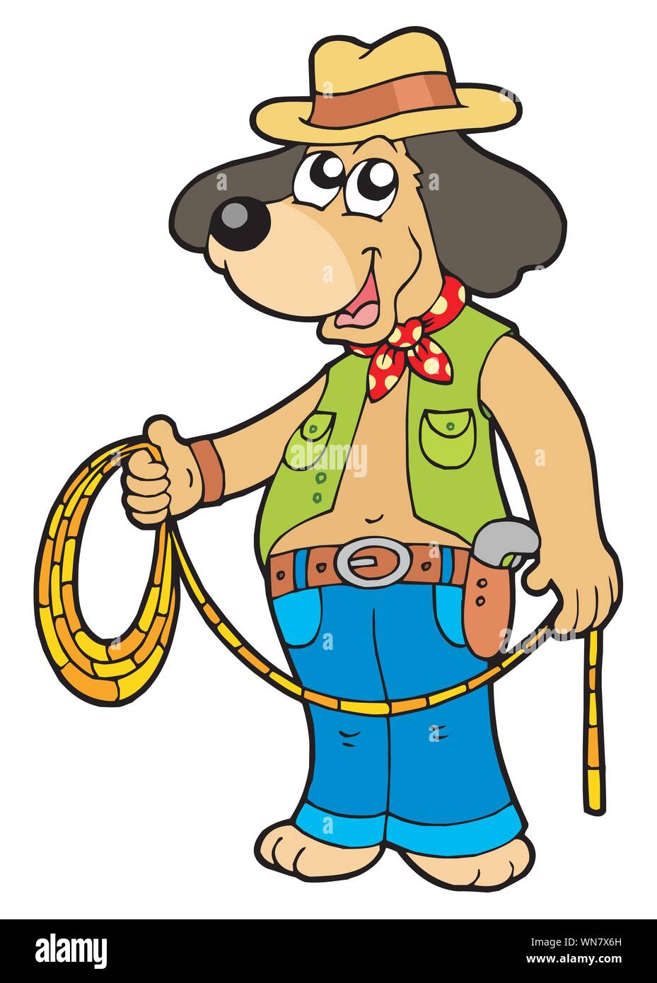 Cowboy dog Stock Vector Images - Alamy