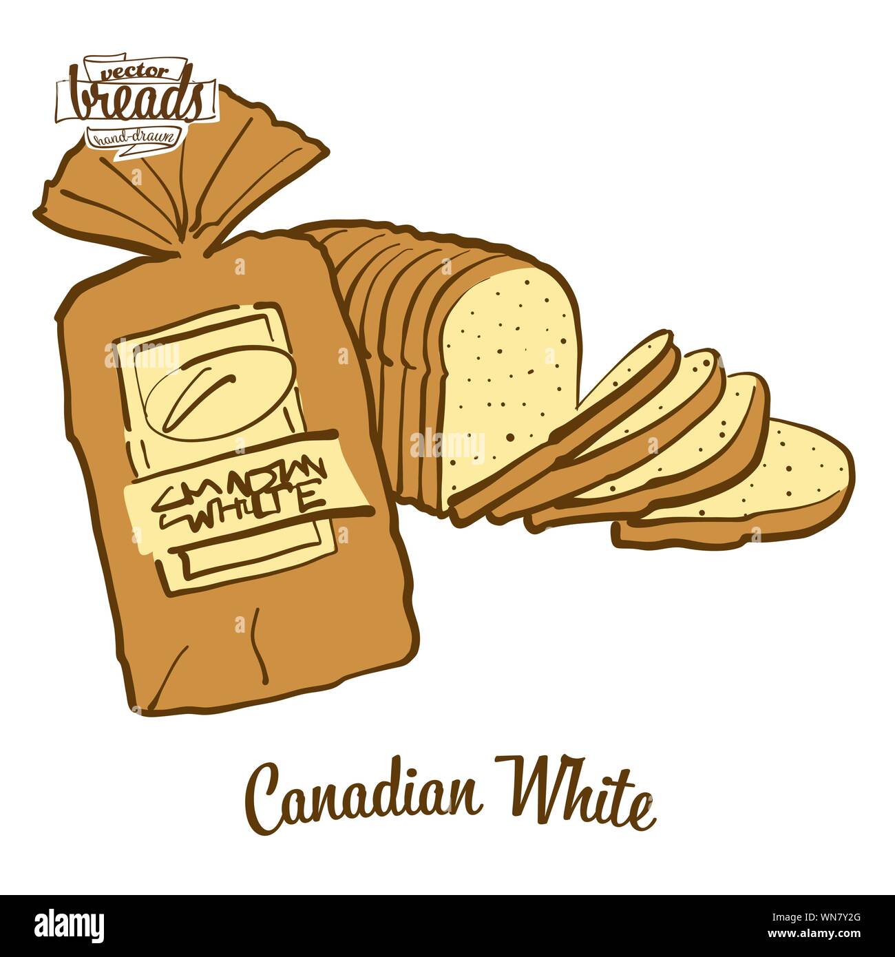 White bread texture in Stock Vector Images - Alamy