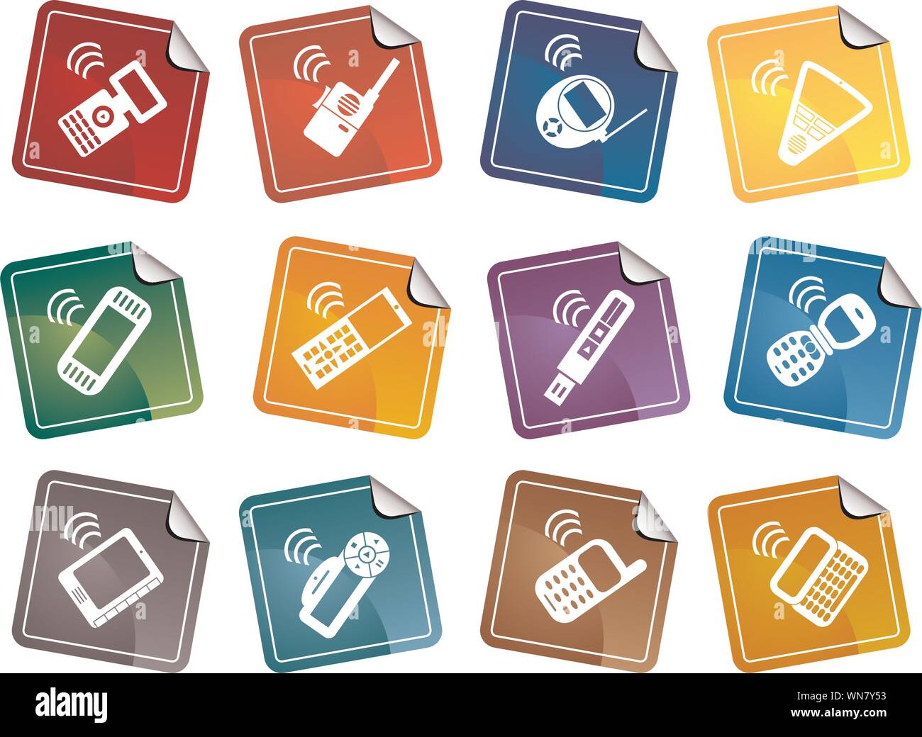 Handheld wireless devices Stock Vector Images - Alamy