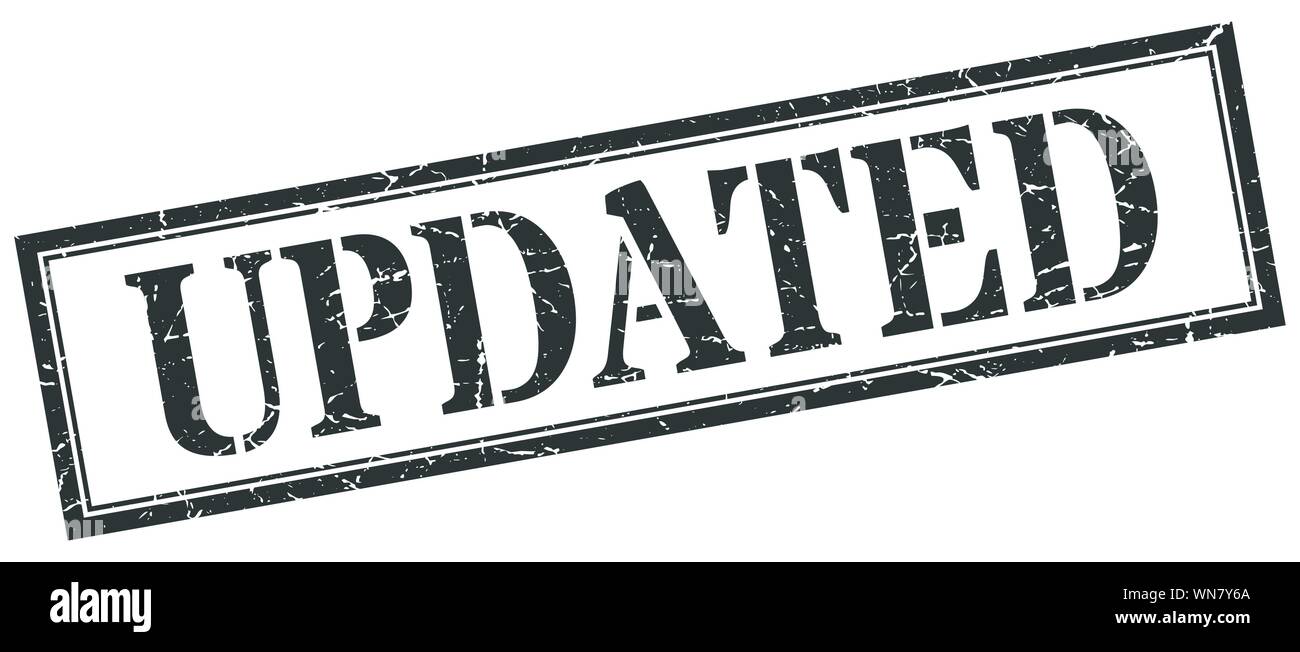 updated stamp. updated square grunge sign. updated Stock Vector Image ...