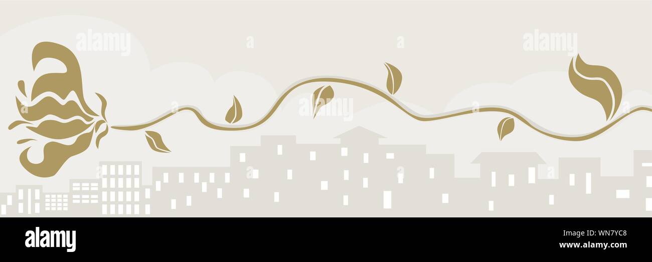 City and vine banner Stock Vector Image & Art - Alamy