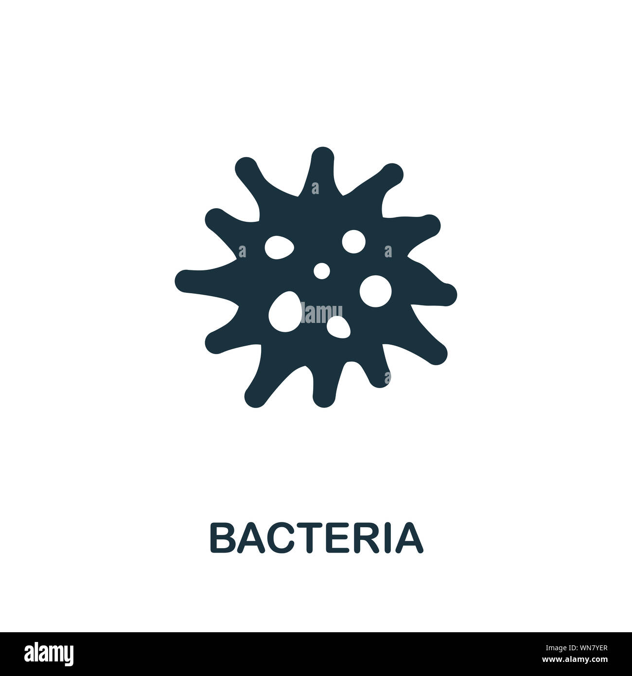 Bacteria icon symbol. Creative sign from biotechnology icons collection ...