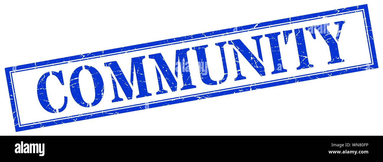 community stamp. community square grunge sign. community Stock Vector ...