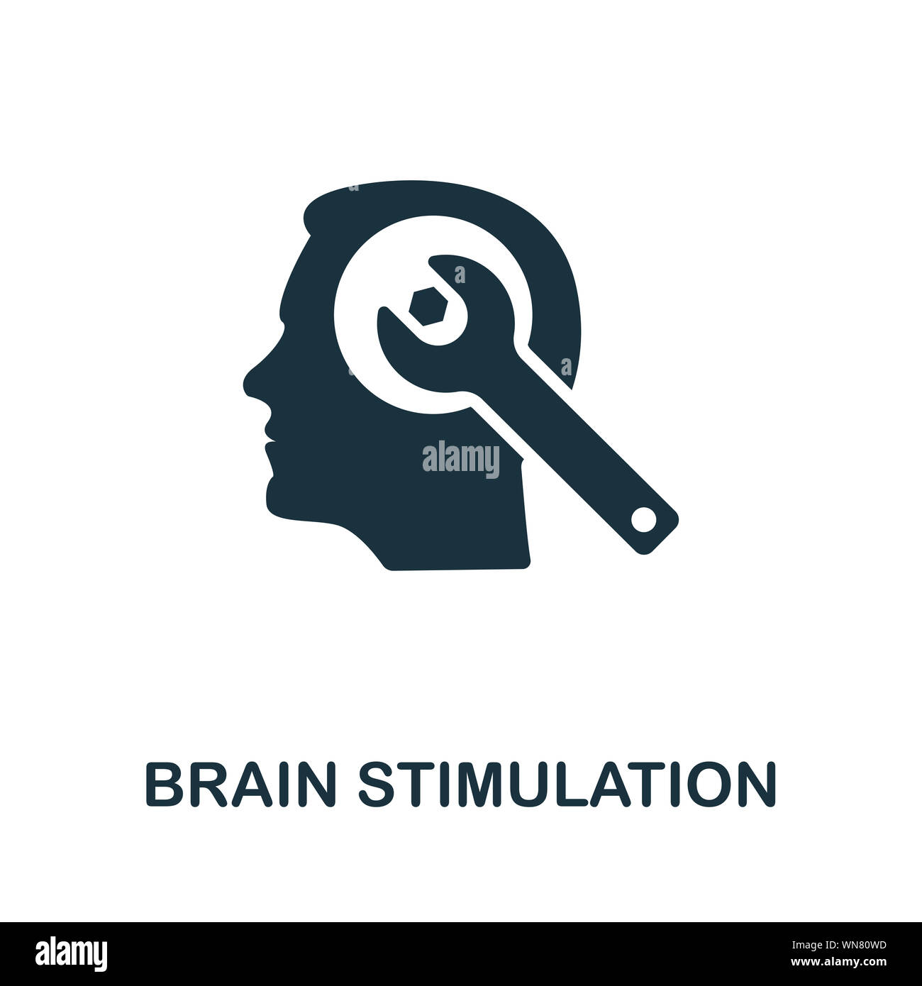 Brain Stimulation icon symbol. Creative sign from biotechnology icons ...
