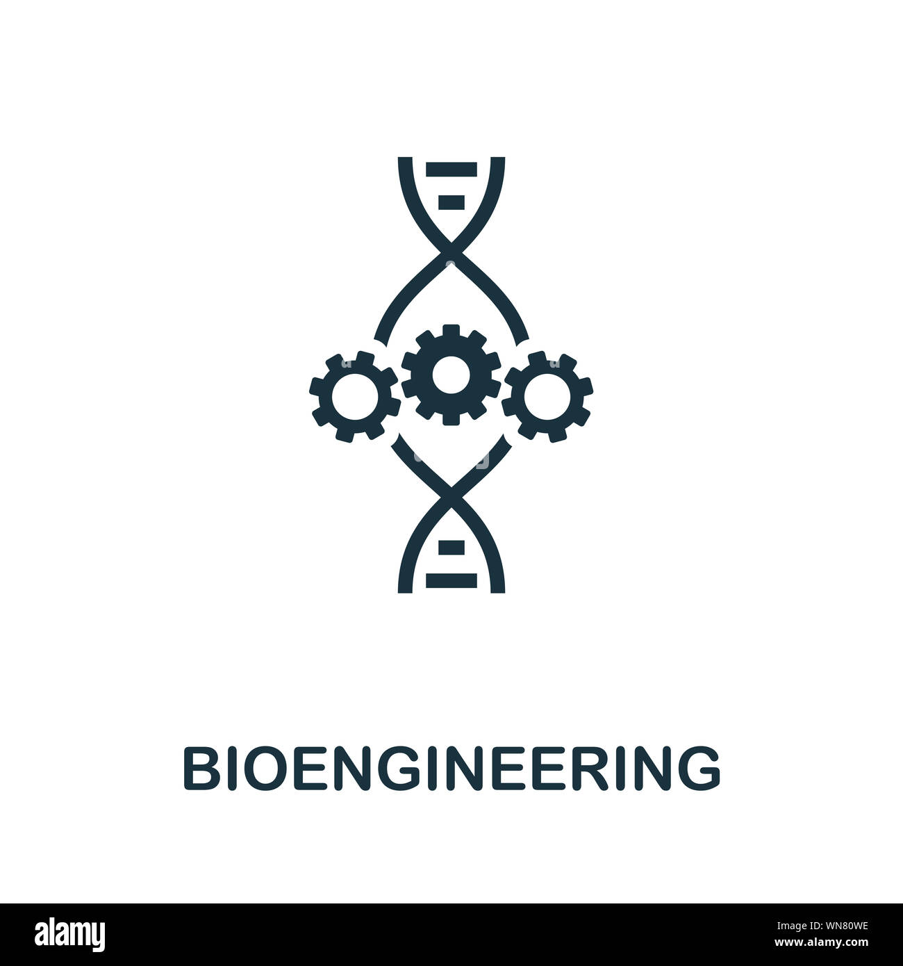 Bioengineering icon symbol. Creative sign from biotechnology icons ...