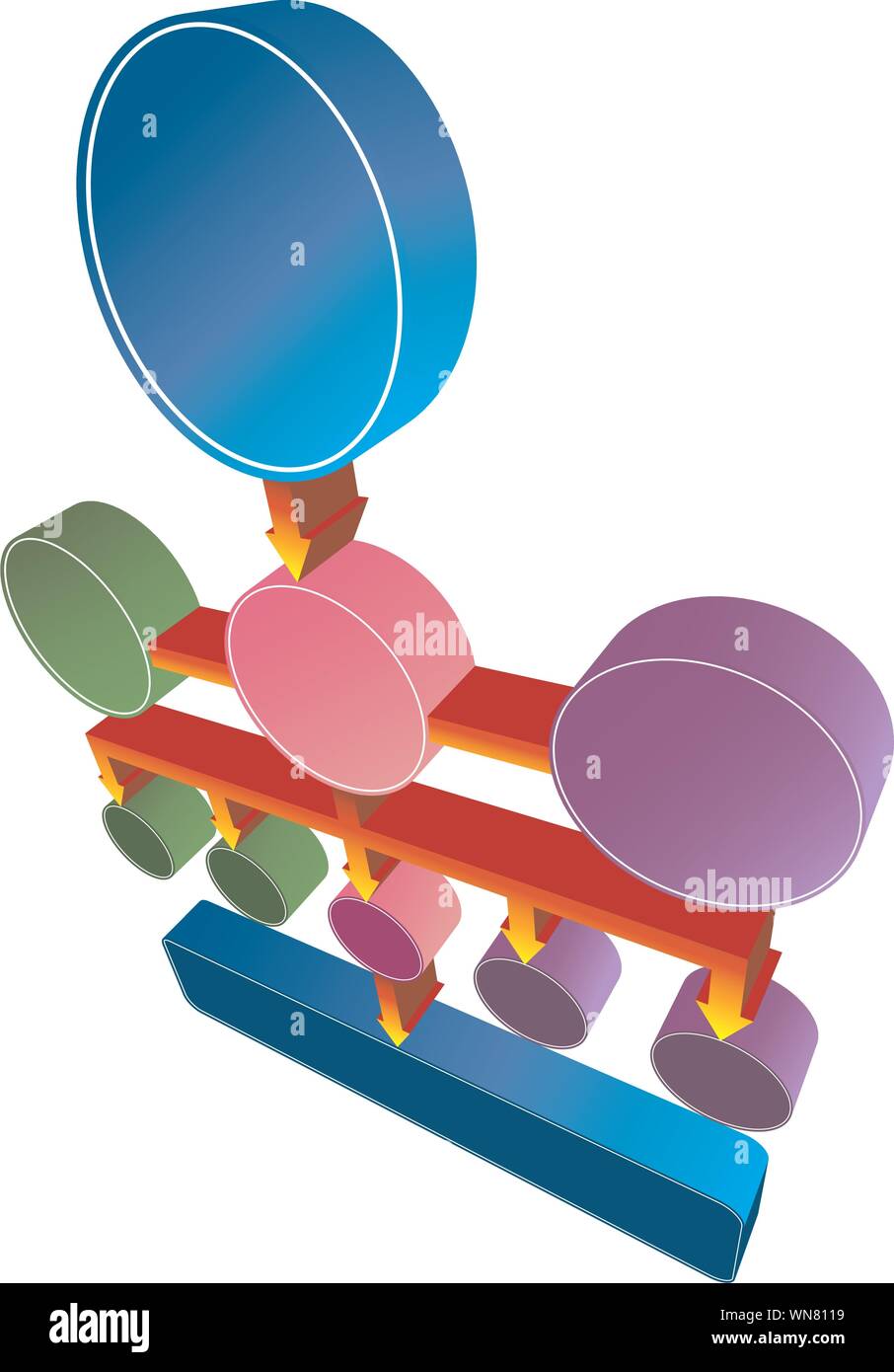 Isometric Organizational Chart Stock Vector Image & Art - Alamy