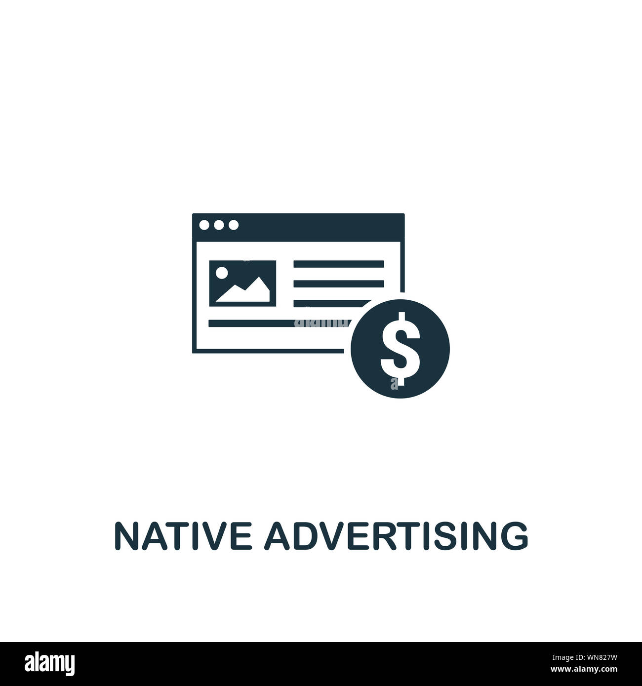Native Advertising icon. Creative element design from content icons ...