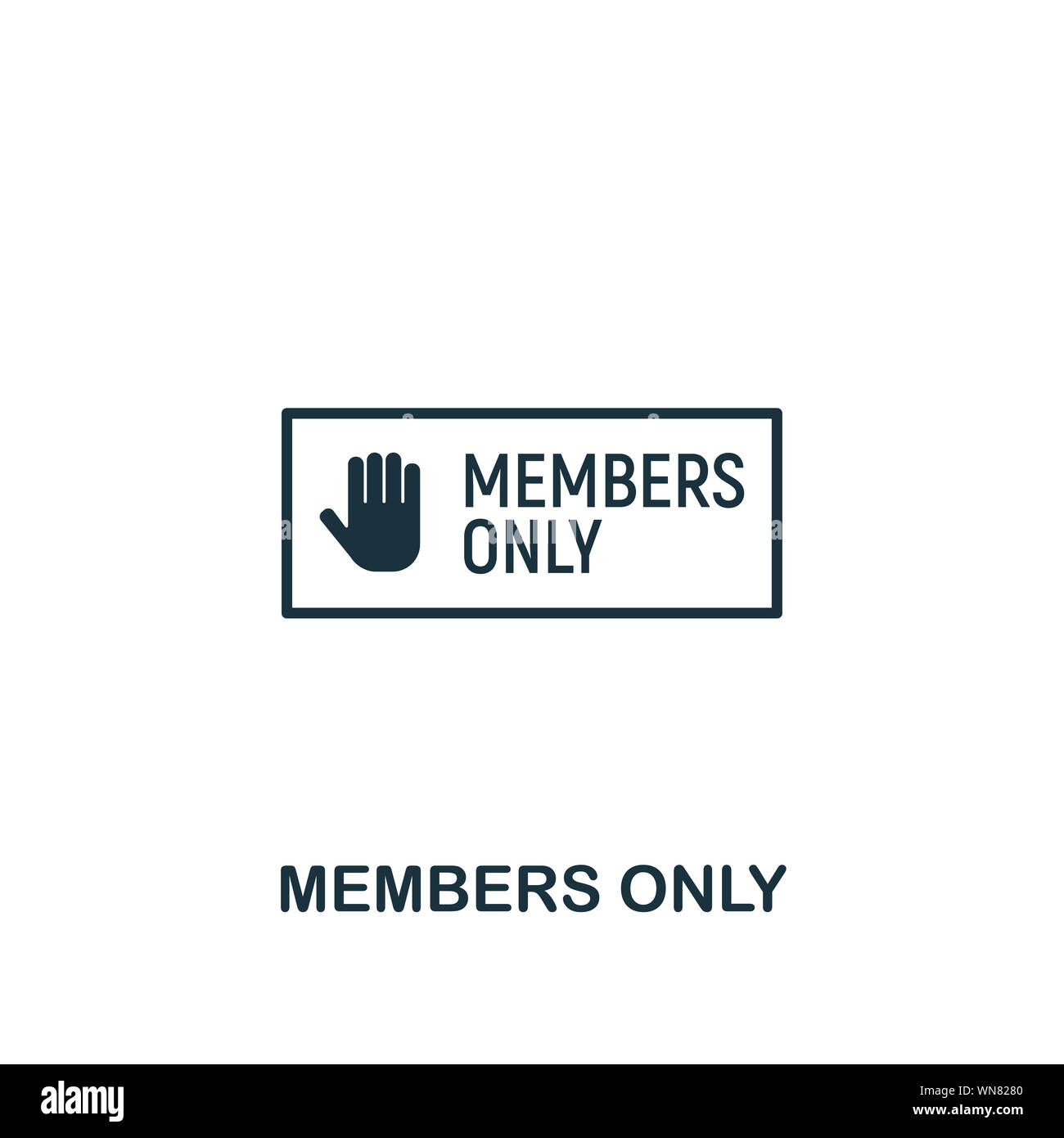 Members Only icon. Creative element design from content icons ...