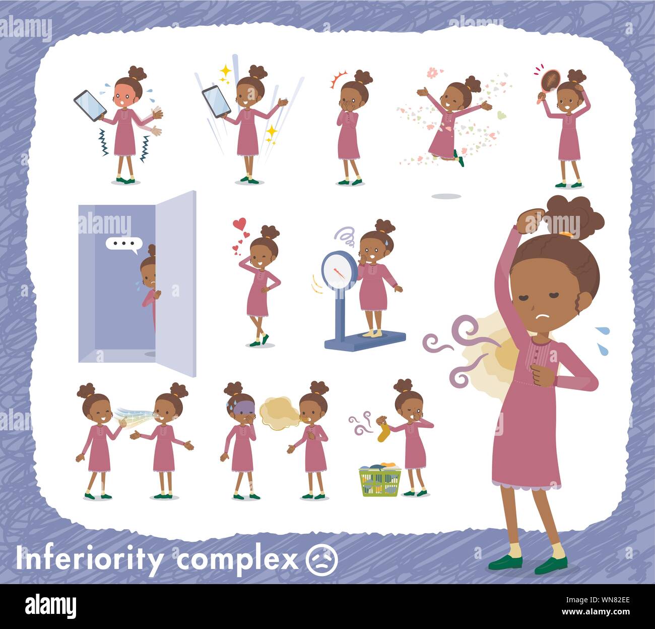 A set of girl on inferiority complex.There are actions suffering from ...