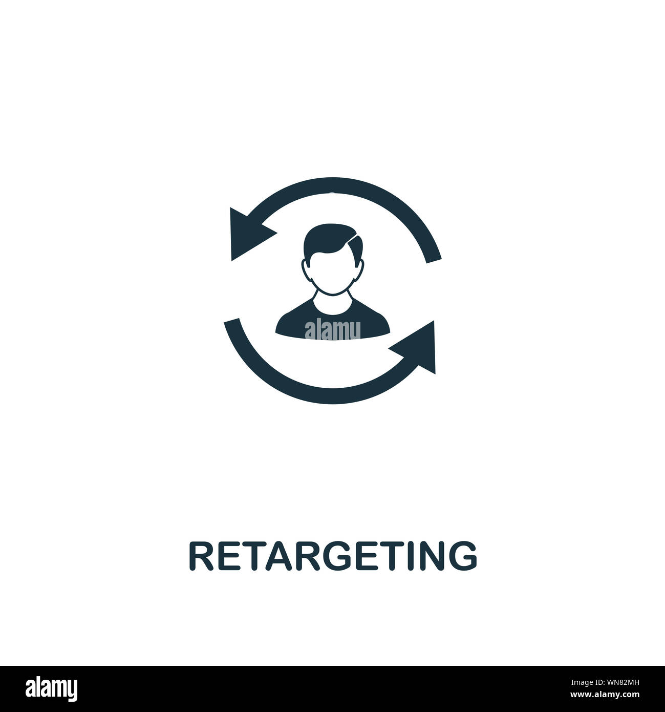 Retargeting icon. Creative element design from content icons collection ...