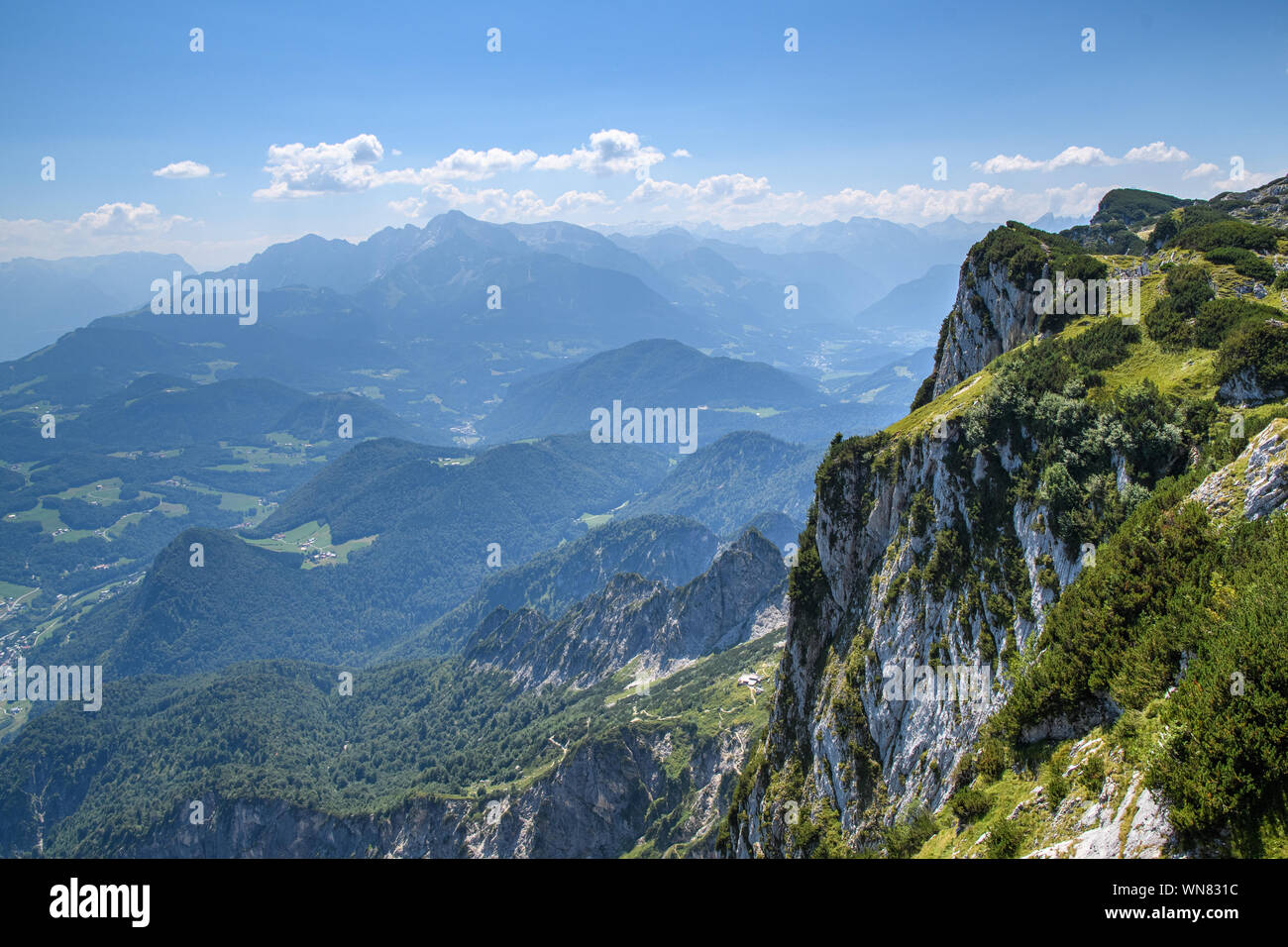 Mountain alpine landscape on a bright sunny day Stock Photo - Alamy