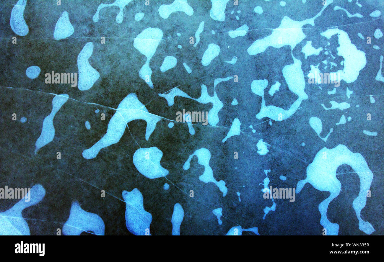 The macro structure, pattern and crystals of newly formed ice called ...