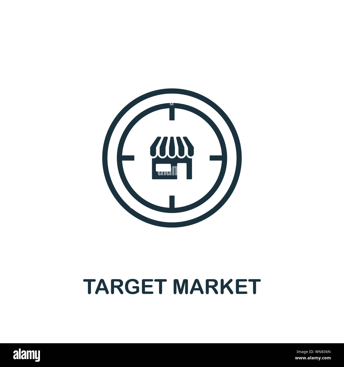 Target Market icon. Creative element design from content icons ...