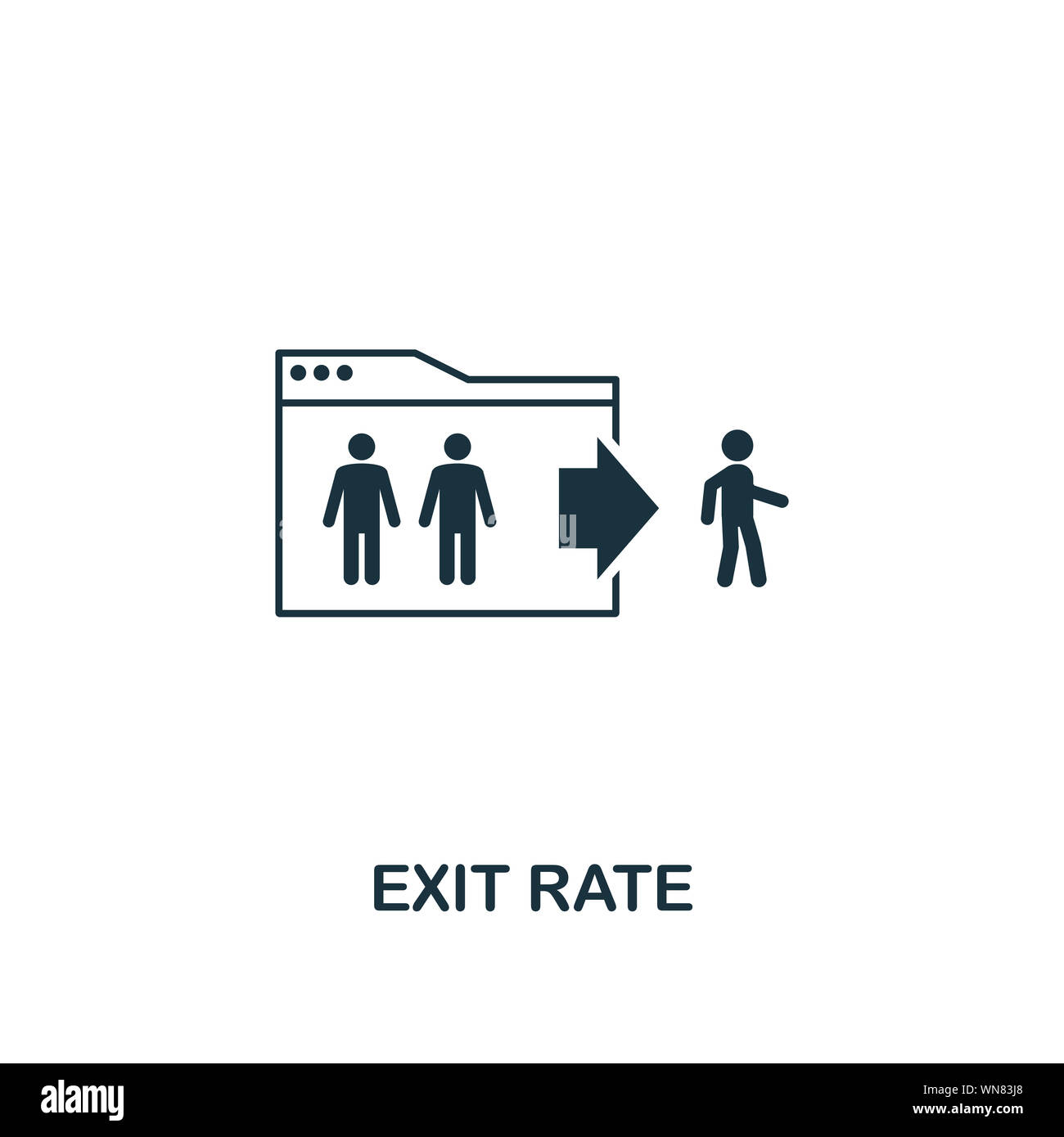 Exit Rate icon. Creative element design from content icons collection ...