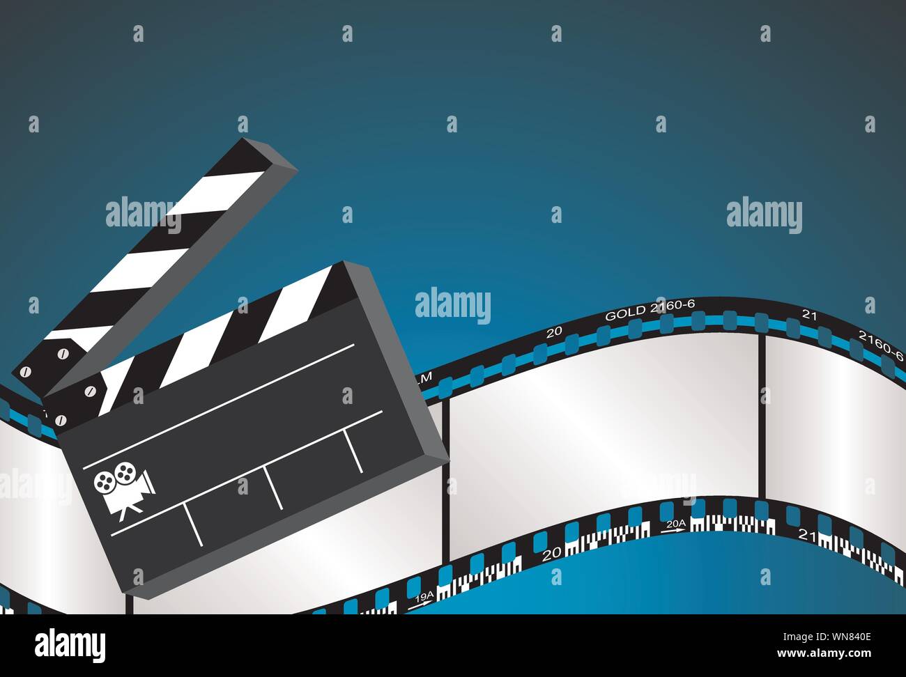 Blue Movie Background Stock Vector Image & Art - Alamy