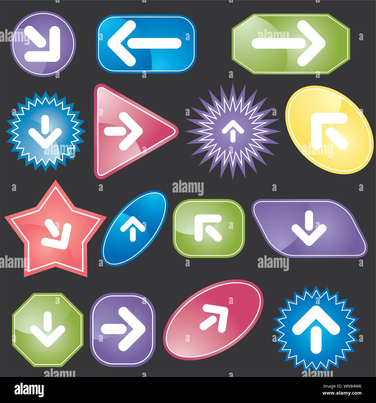 Navigation Label Set Stock Vector Image & Art - Alamy