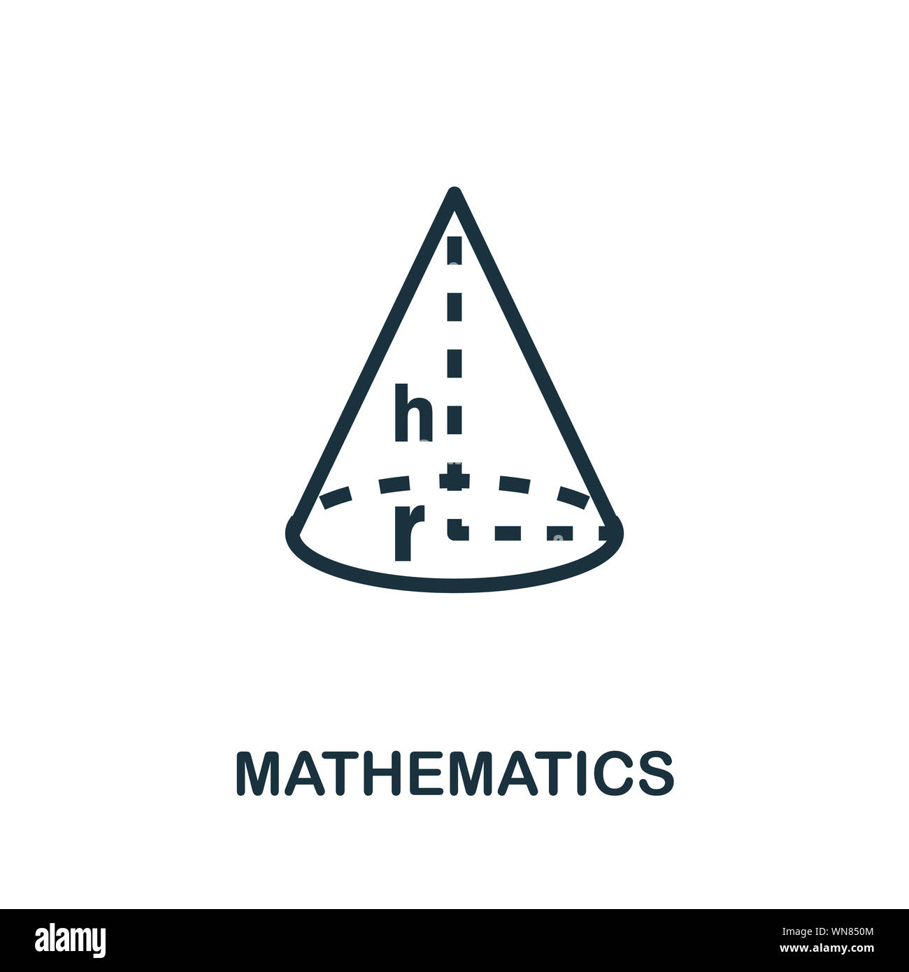 Mathematics icon symbol. Creative sign from education icons collection ...