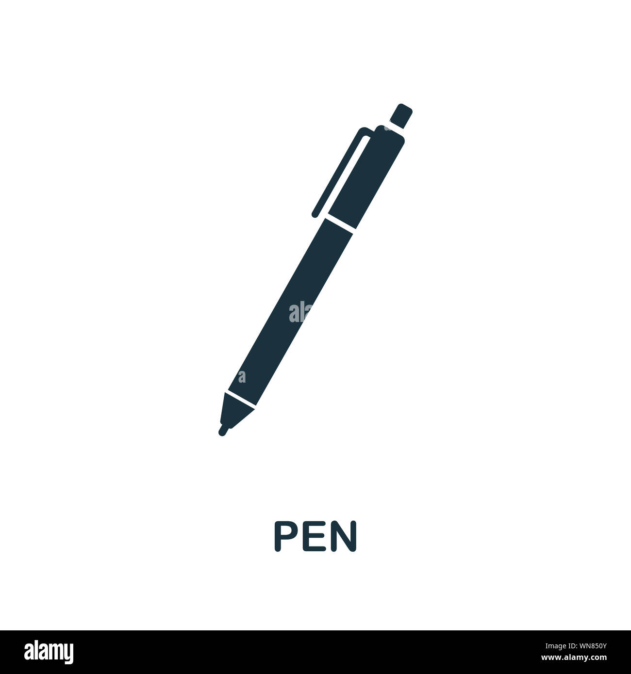Pen icon symbol. Creative sign from education icons collection. Filled ...