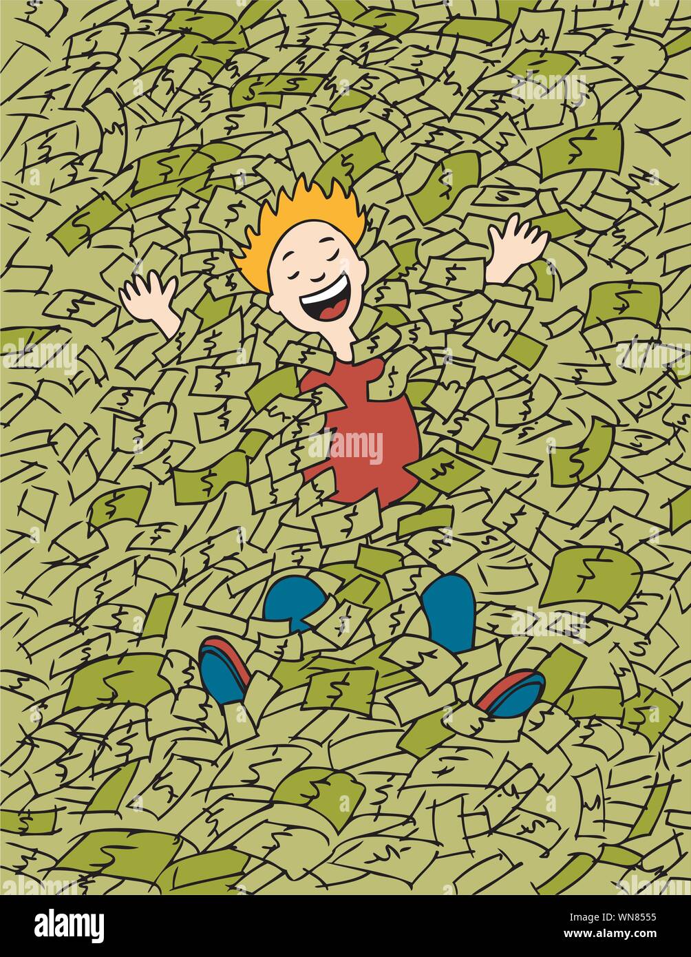 Money swim Stock Vector Images - Alamy