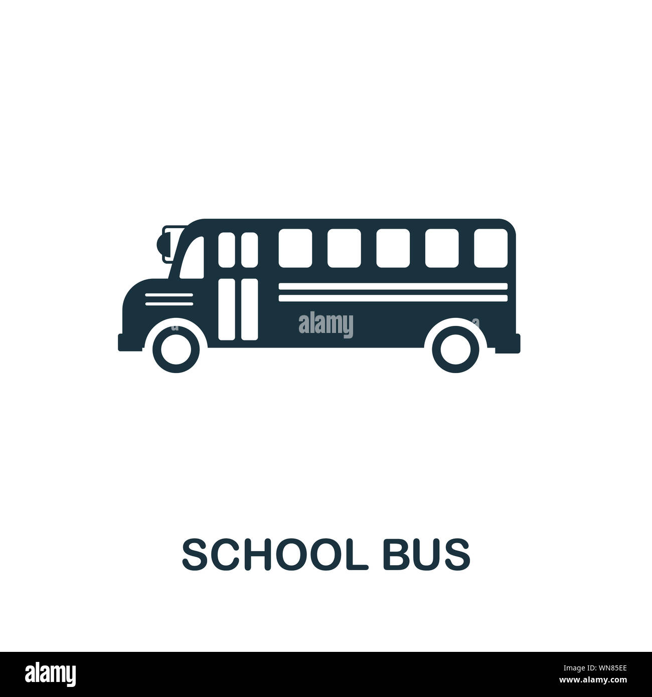 School Bus icon symbol. Creative sign from education icons collection ...