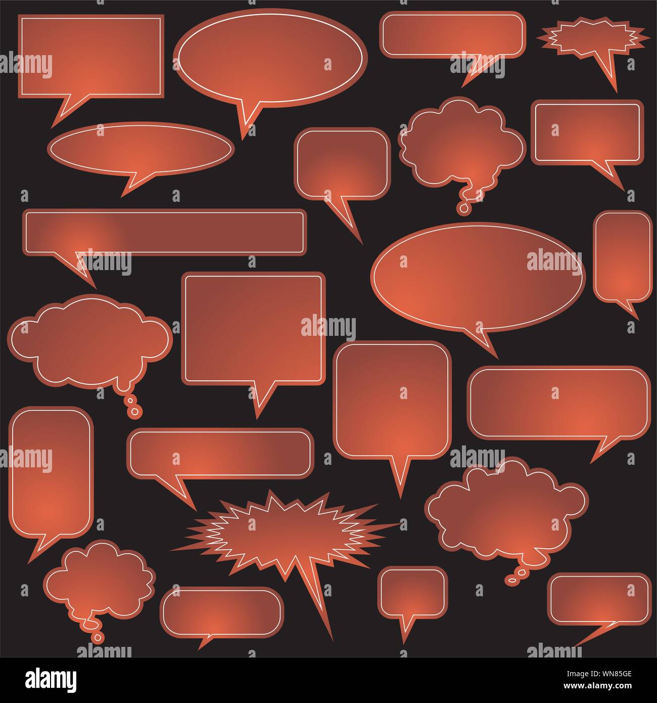 Red comic bubble chat Stock Vector Images - Alamy