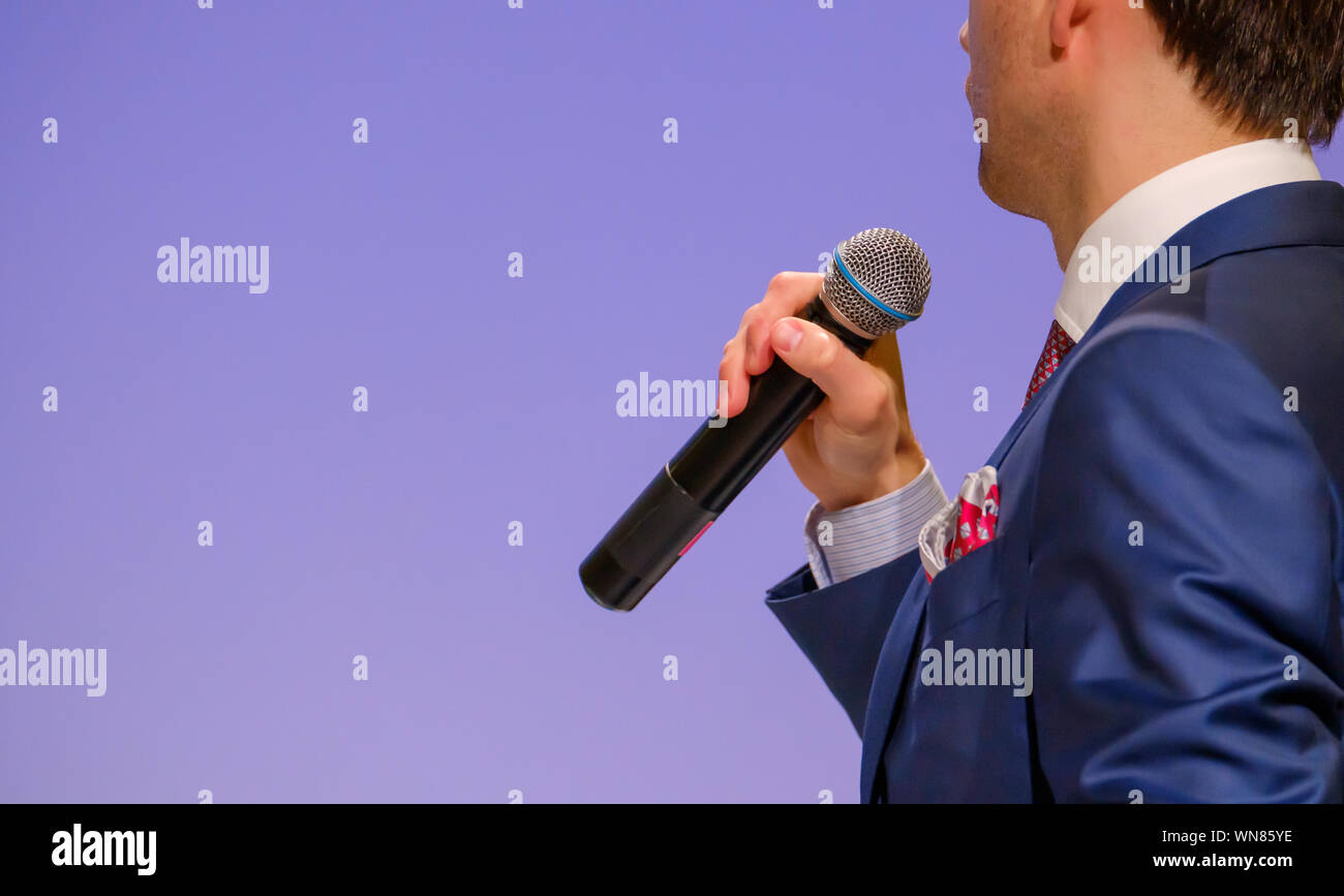 Male moderator hi-res stock photography and images - Alamy