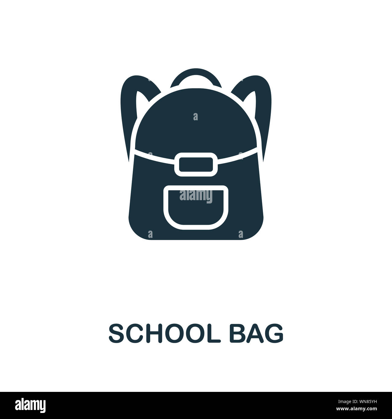 School Bag icon symbol. Creative sign from education icons collection ...