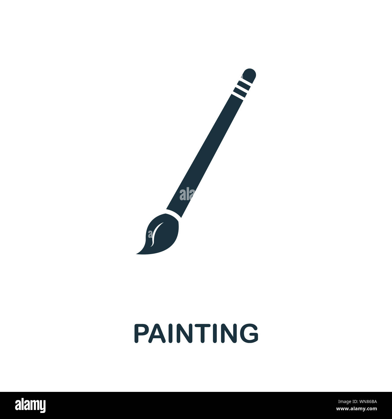 Painting icon symbol. Creative sign from education icons collection ...