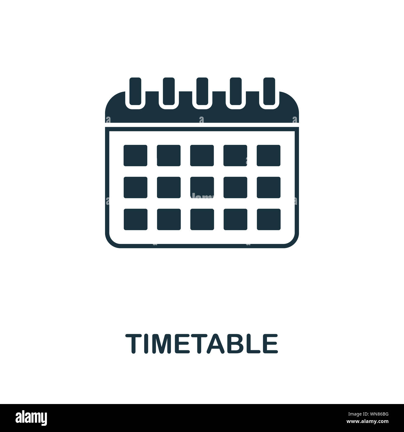 Timetable icon symbol. Creative sign from education icons collection ...