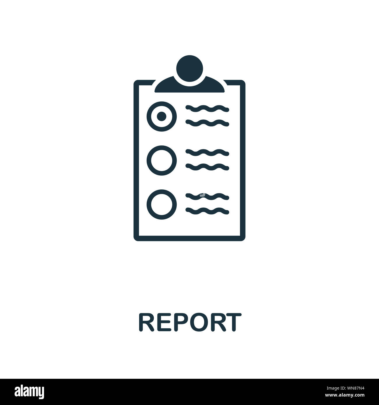 Report icon. Creative element design from fire safety icons collection ...