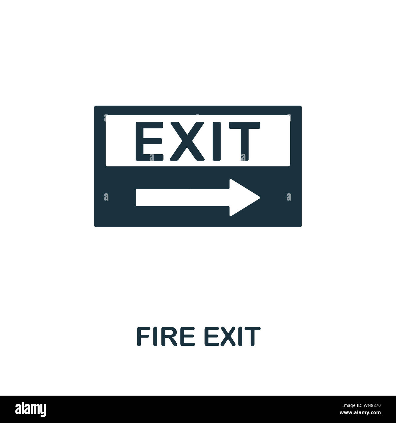 Fire Exit icon. Creative element design from fire safety icons ...