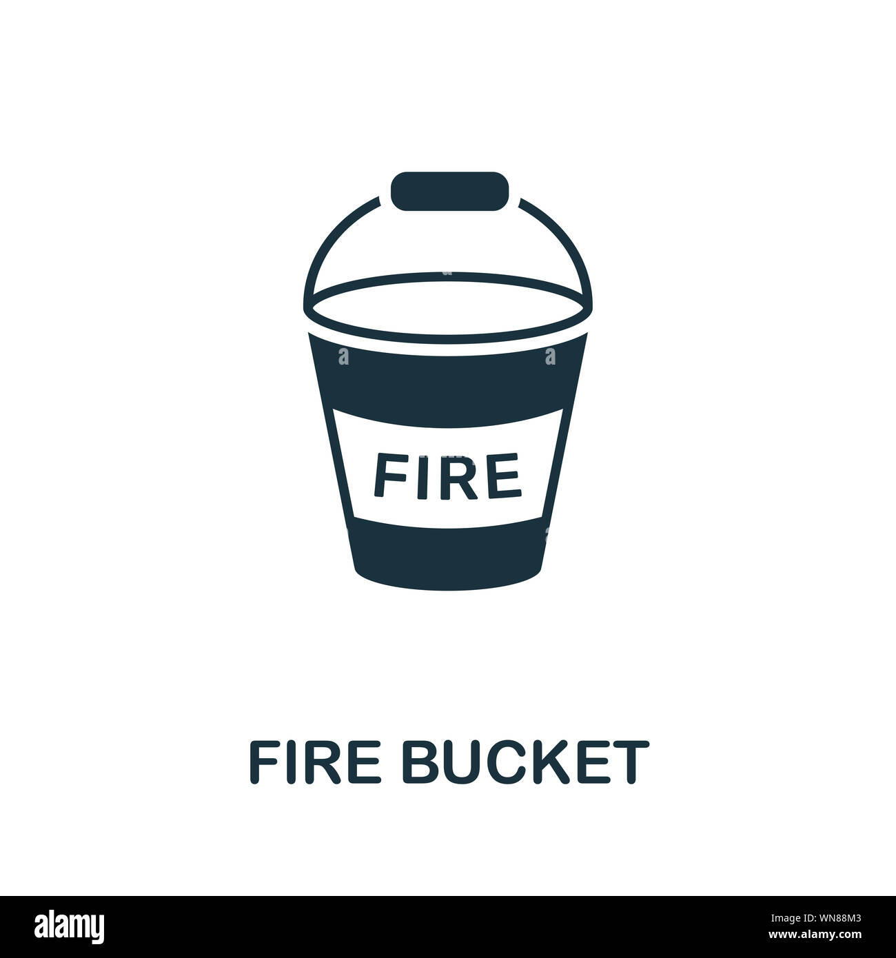 Fire Bucket icon. Creative element design from fire safety icons ...