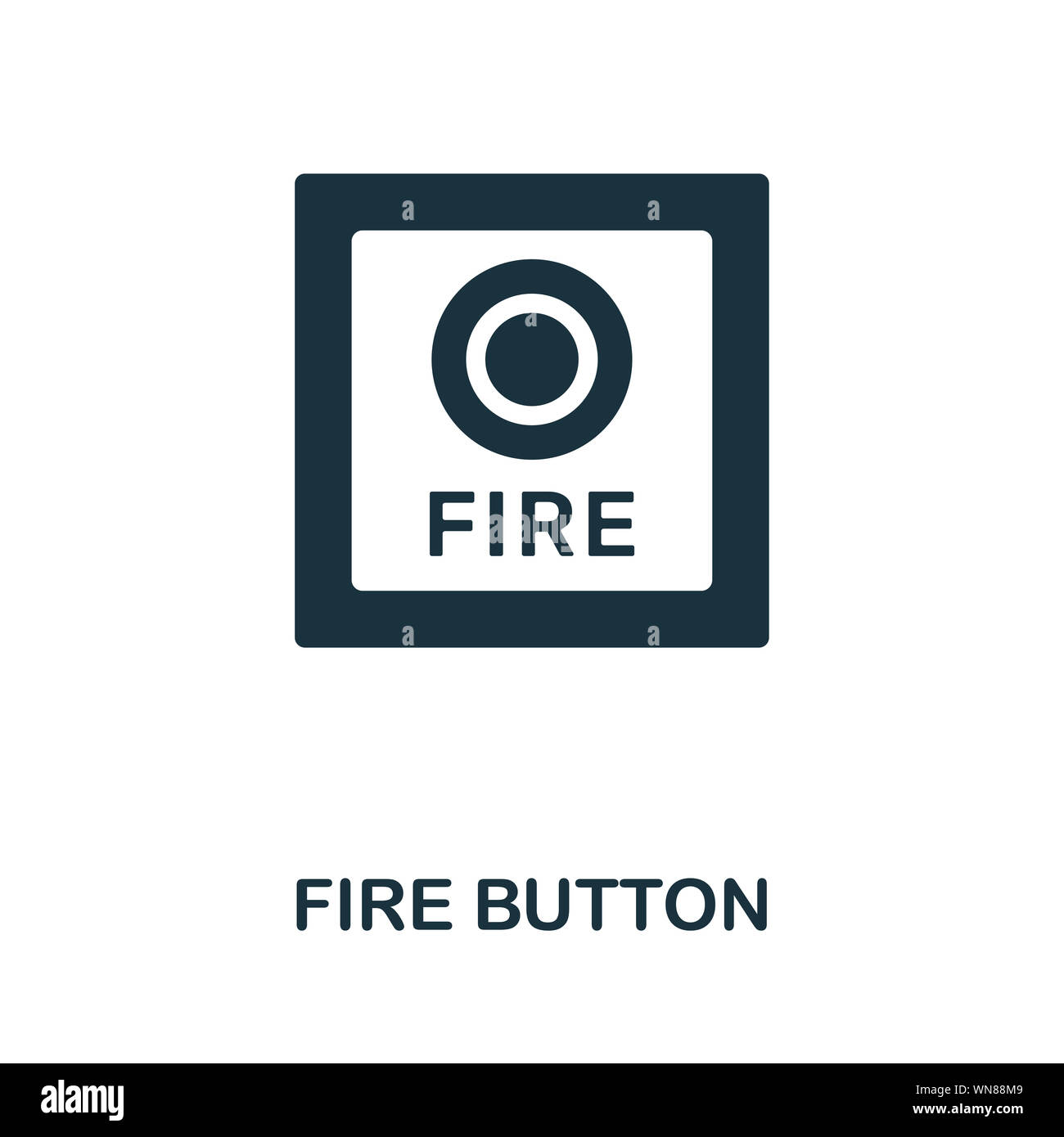 Fire Button icon. Creative element design from fire safety icons ...
