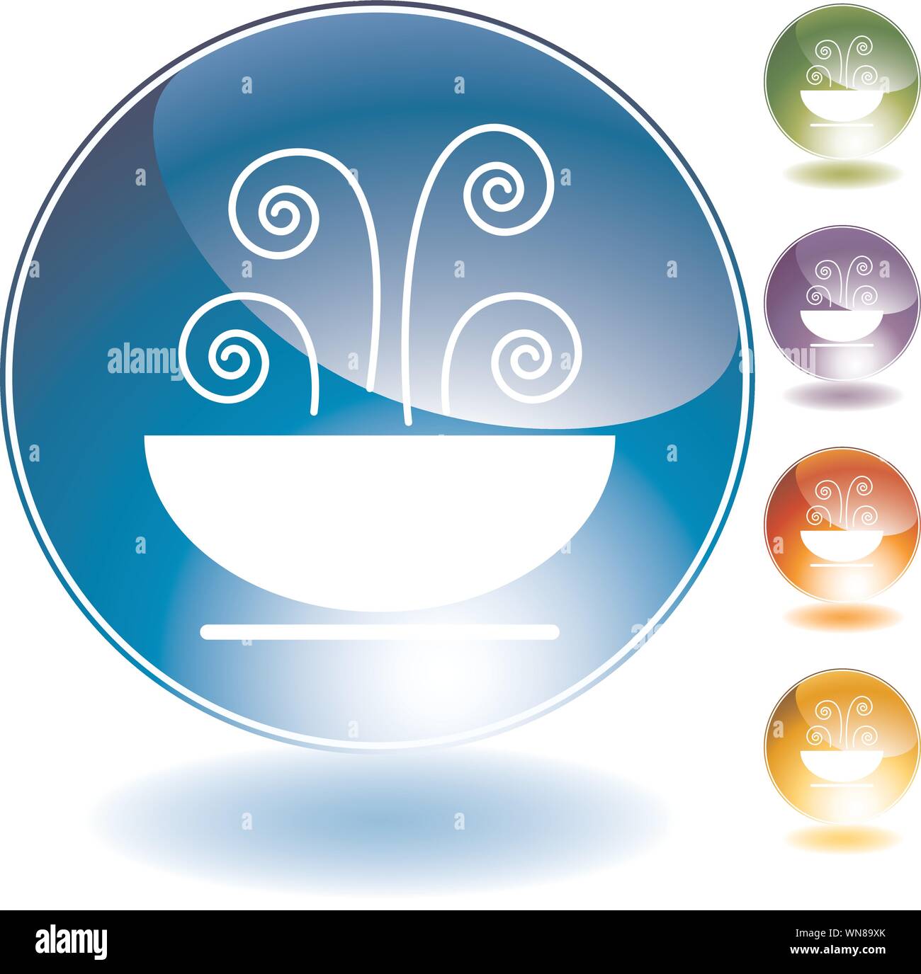 Hot chocolate bowl icon Cut Out Stock Images & Pictures - Alamy