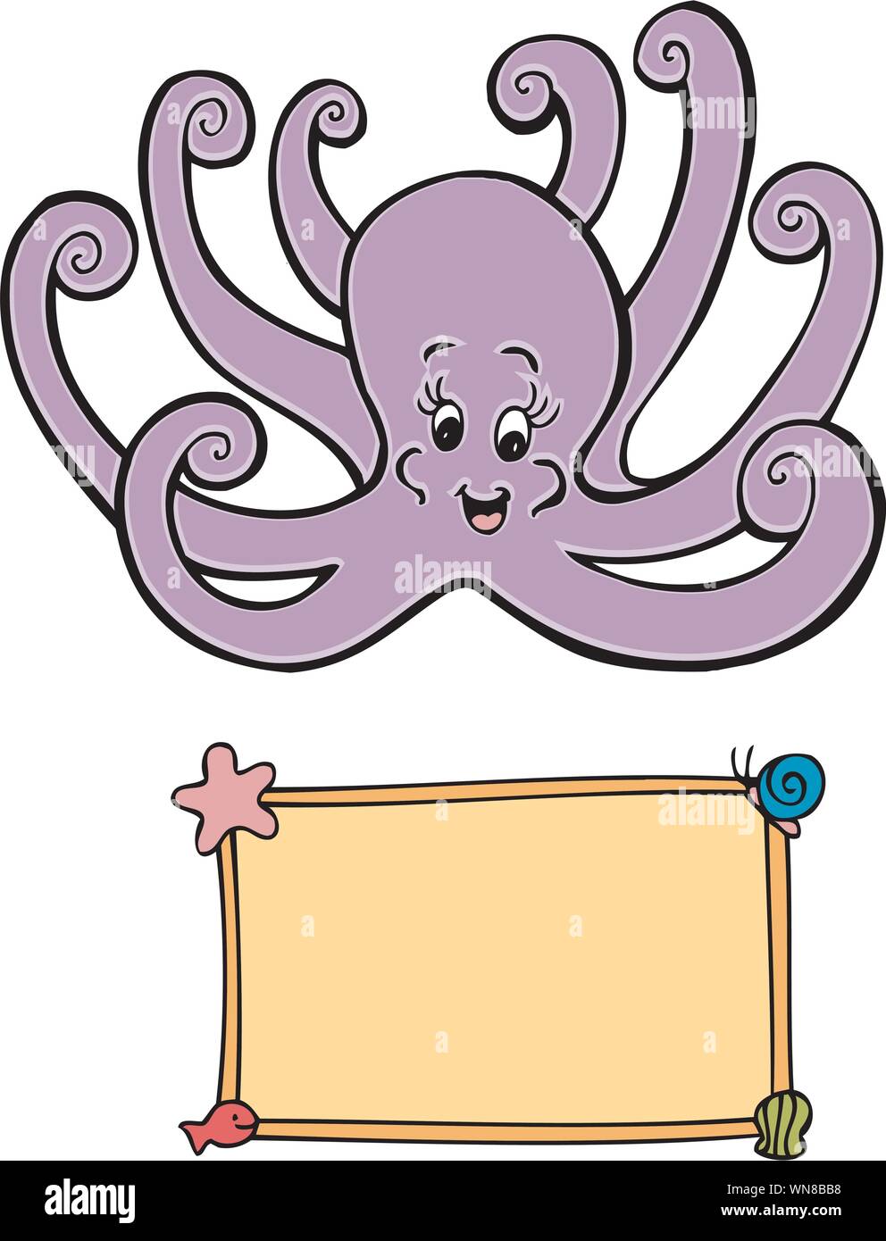Octopus and Sign Stock Vector Image & Art - Alamy