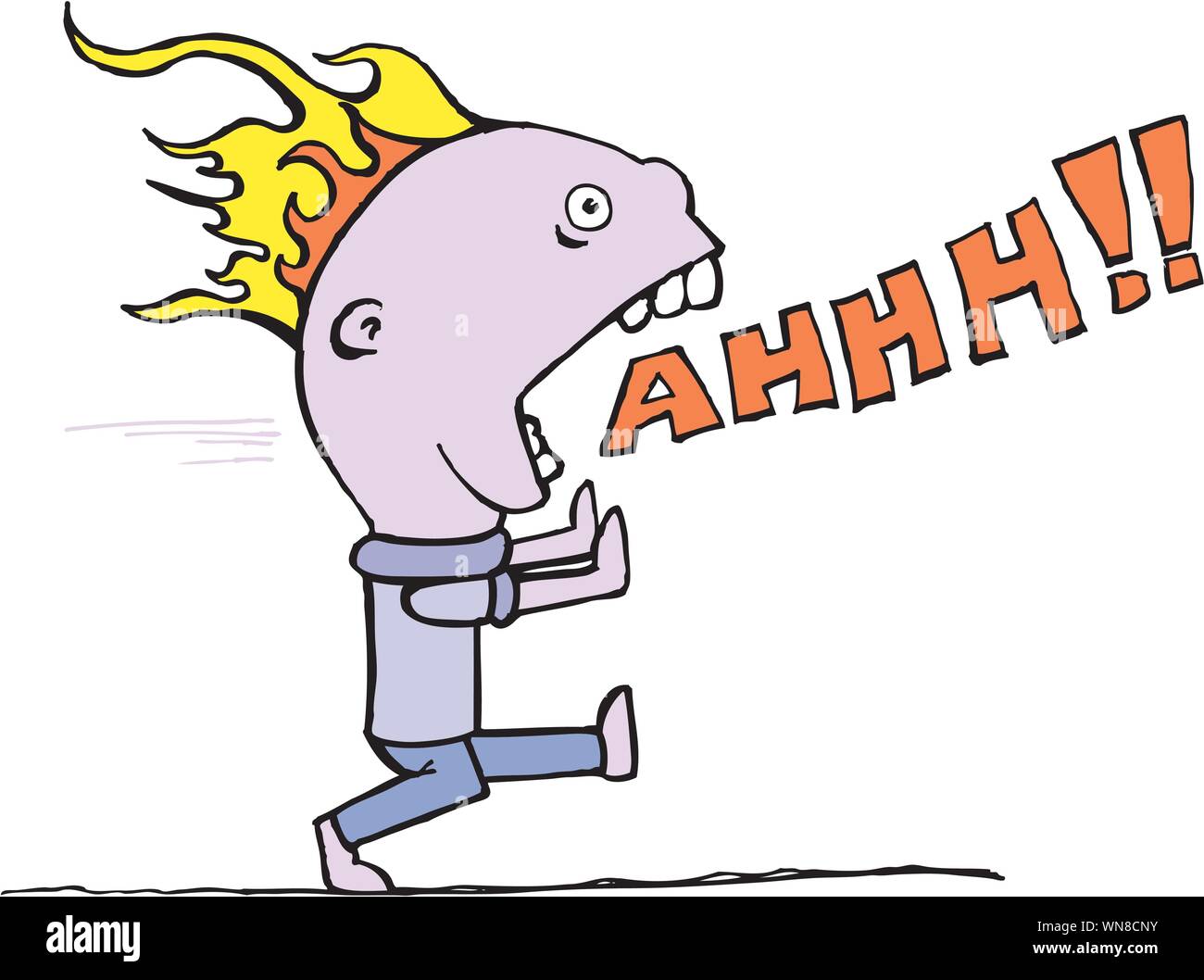 Cartoon panicking man Stock Vector Images - Alamy