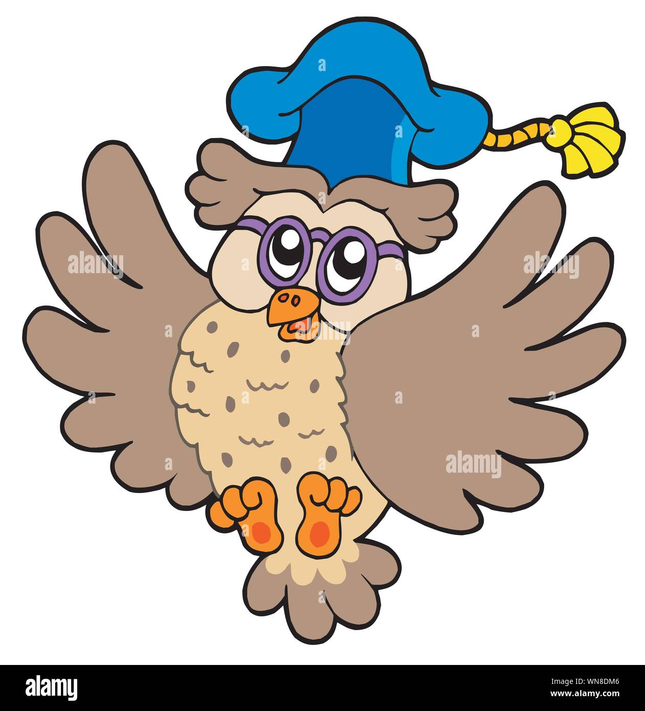 Flying owl teacher Stock Vector Image & Art - Alamy